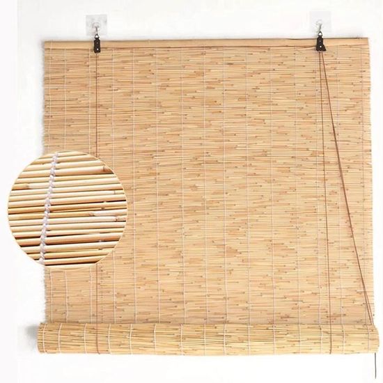 Parasols Stores Enrouleurs,Rideau De Roseau Naturel,Store À Rouleau ...