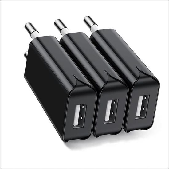 Chargeurs Usb 5W,3 Pack 5 V-1 A Mini Usb Prise Chargeur Secteur Usb Adaptateur Pour Iphone ...
