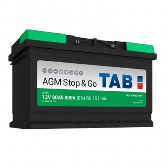 Batterie de démarrage TAB Start&Stop AGM L4 AG80 12V 80Ah 800A - Cdiscount Auto