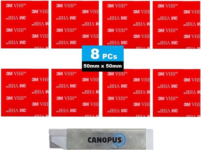 3M Ruban Adhésif Double Face Extra Fort Carre 3M Vhb 5952, 8 Pcs (50Mm ...