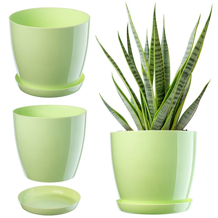 Pot de Fleurs Vert KADAX 16cm avec Support - Cdiscount Jardin