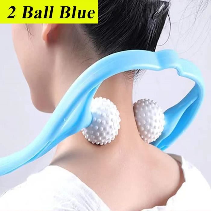 2 boules bleues-Masseur Cervical Cellulites Cervicales Rouleau Masseur ...