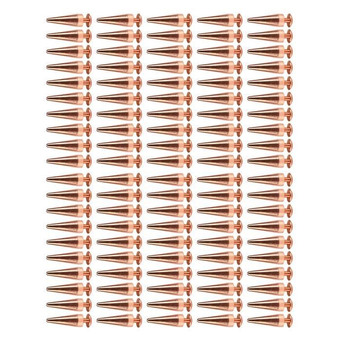Cone Spike Stud Screw 100Set Punk Cone Spikes Studs Rose Gold Pointed ...