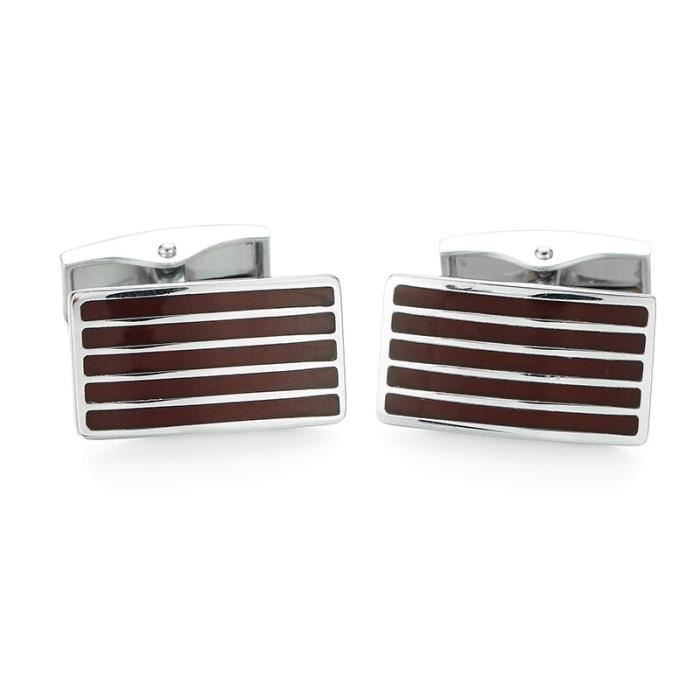 Barre Fermoir Broche - Émail Français - Boutons de Manchette - Noir ...