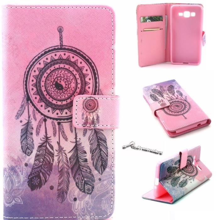 Taiji noir monternet conception de PU portefeuille flip coque étui en ...