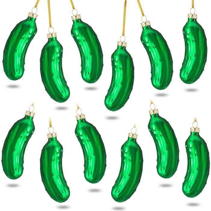 24 Pièces Ornements de Cornichon pour Sapin de Noël Ornement de ...