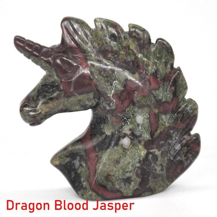 Pierres précieuses,Statue de licorne en pierres naturelles sculptées ...