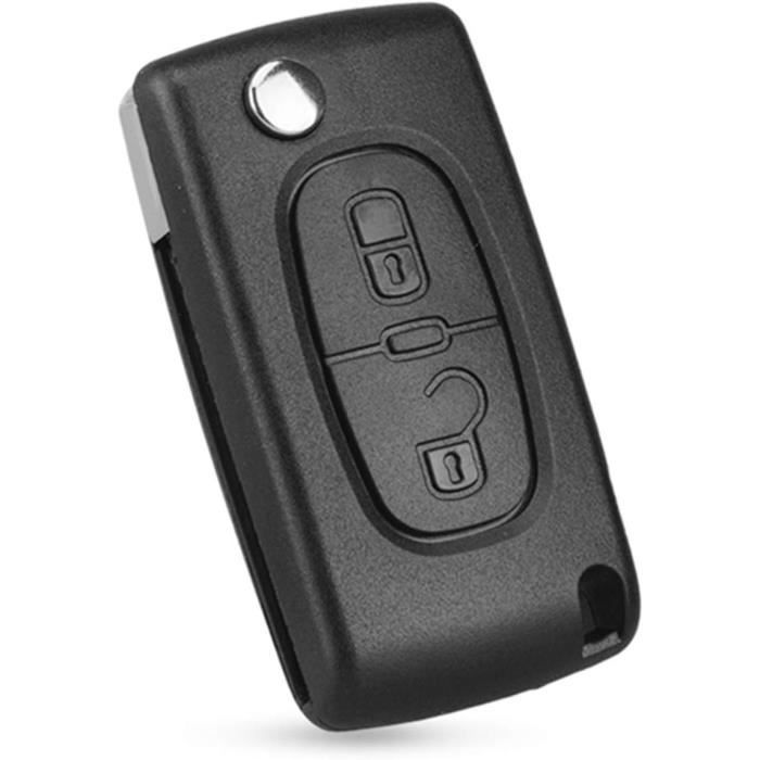 Coque De Clé De Voiture Pliable À 2 Boutons Pour Peugeot 206 407 307 ...