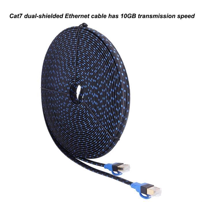 Câble Ethernet Plat Câble Ethernet Cat7 Plat Réseau Lan Rj45 Câble De ...