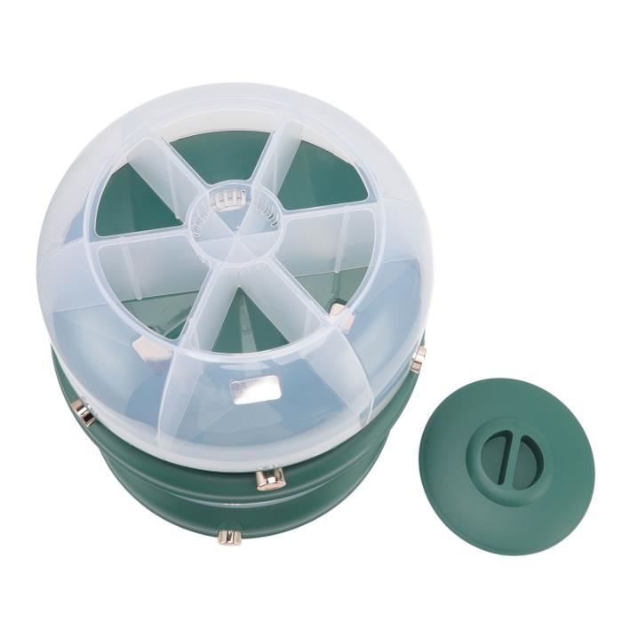 DEX Distributeur de Riz Double Couche 9kg 6 Grilles, Rotation et ...