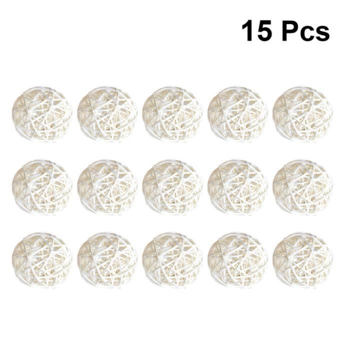 15pcs Table de jardin rotin en osier orbes artisanat remplissage de ...