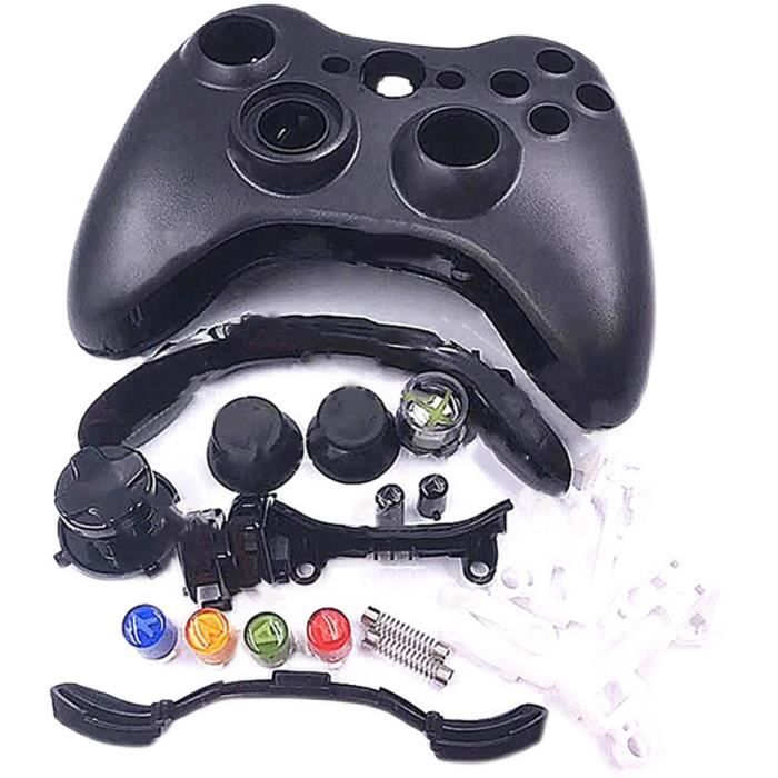 Kit complet de coque de contrôleur XBOX360 Filaire Noir - Cdiscount