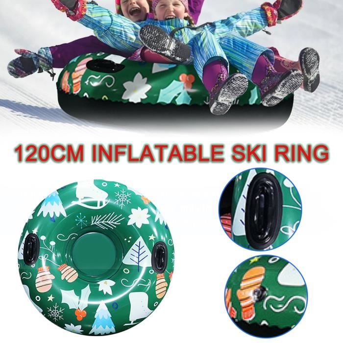 Luge Gonflable avec Poignées, Traîneau à Neige de diamètre 120Cm, Luge ...