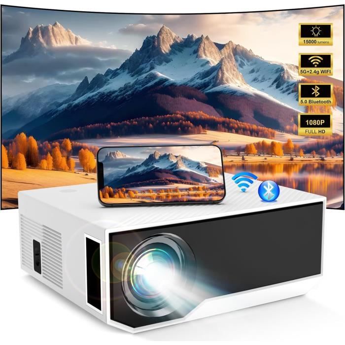 Rétroprojecteur Avec 5G Wifi Bluetooth, Mini Vidéoprojecteur D ...