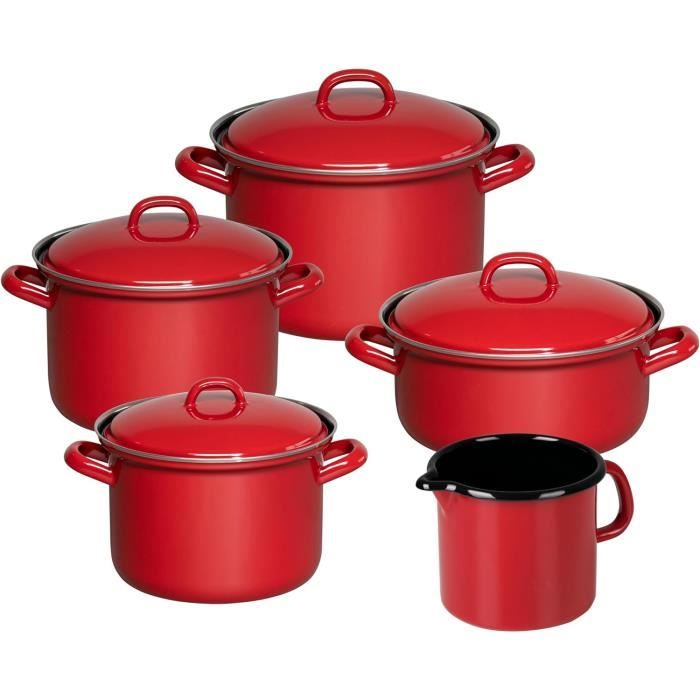 0346-020 Lot De 5 Marmites Classiques Avec Couvercle, 16 Cm – 1,5 L, 18 ...