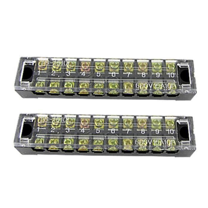 DOMINO - BARRETTE 2 en 1 barrette a plots-bornier de raccordement a ...