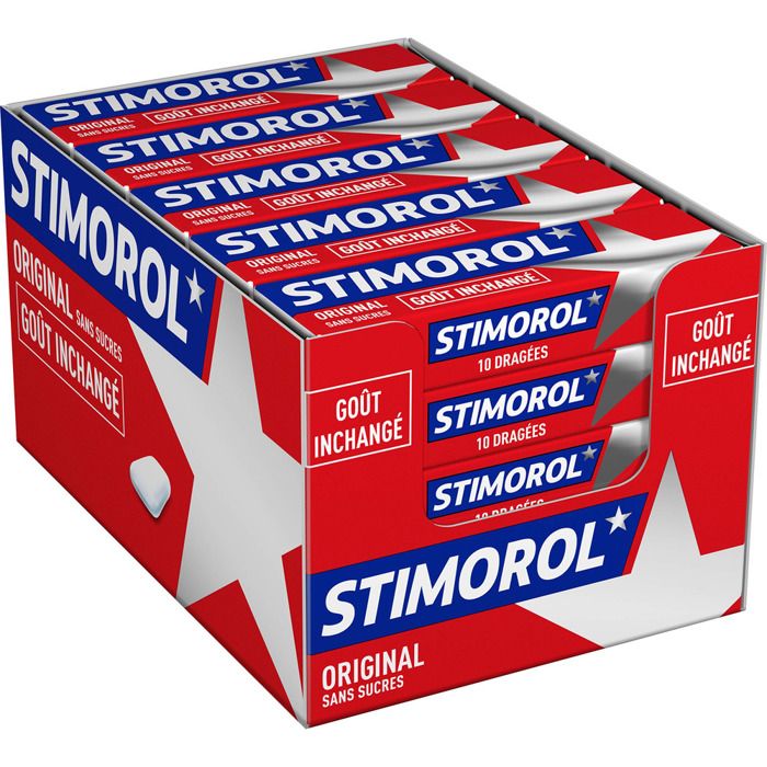 STIMOROL Original - Chewing-Gum sans Sucre avec Édulcorants - Menthe ...