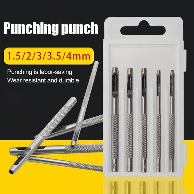 POINCON,--Poinçon de trous pour cuir, outil en acier rond 1.5 4mm ...
