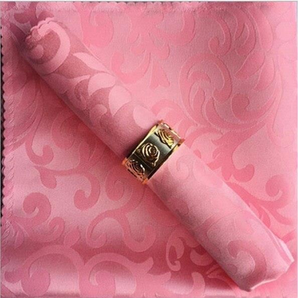 SERVIETTE DE TABLE,Pink 2--Serviettes de Table en Polyester, 10 pièces ...