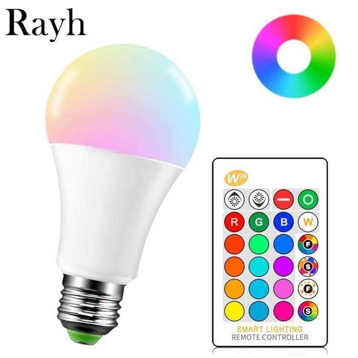 AMPOULE LED,Blanc froid-10W--Ampoule LED E27 16 couleurs RGB, lampe 5-10 - 15W 85 265V 110V 220V ...