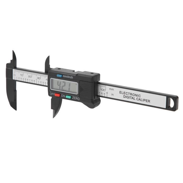 Chelle de vernier Pied à Coulisse, Pied à Coulisse Numérique Affichage LCD Jauge de Profondeur ...