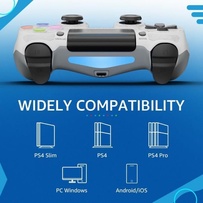 Muzeli Manette Sans Fil Pour Ps4 Contrôleur Multiplateforme Compatible ...