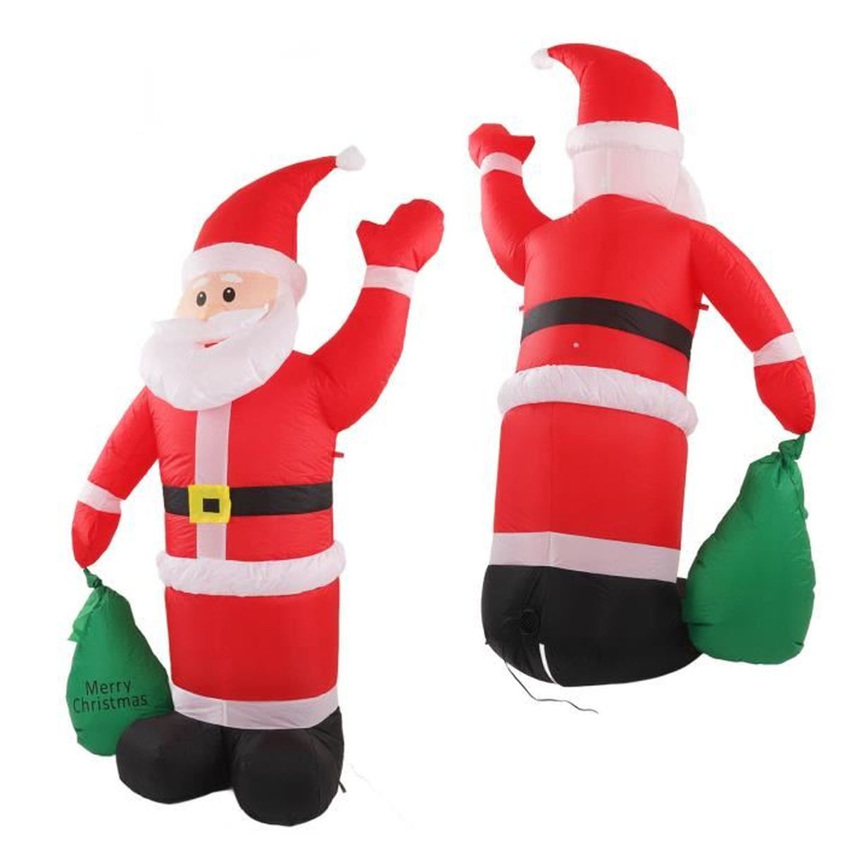 Décoration de Père Noël Gonflable et Imperméable, Lumière LED intégrée ...
