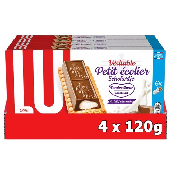 LU - Petit Ecolier Tendre Coeur au Lait 120g - Lot de 4 - Cdiscount Au quotidien