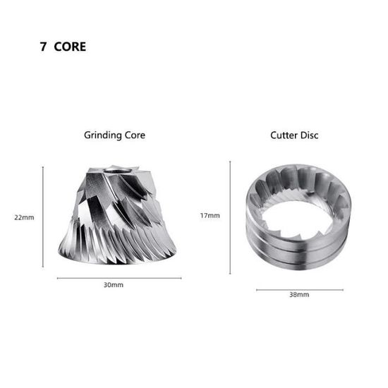 7 cœurs - FHEAL-Moulin à café manuel en acier inoxydable 420 sante ...