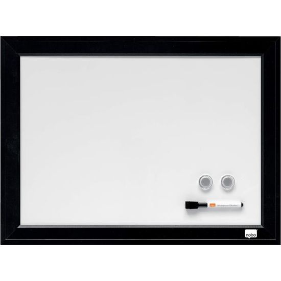 Petit Tableau Blanc Magnétique Mural Avec Cadre Noir, Kit De Fixation ...