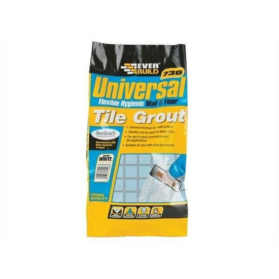 Everbuild Universel Flexible Joint Ivoire 5 kg, joint pour carrelage ...