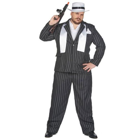 Déguisement gangster noir grande taille homme - Cdiscount Jeux - Jouets