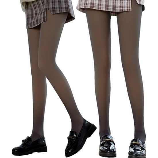Collant Polaire Femme Effet Transparent - Marque - 2pcs - 200G - Legging Chaud Hiver Noir ...