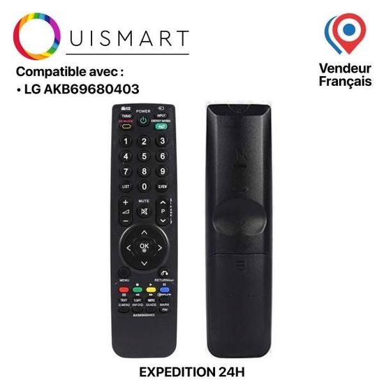 Télécommande TV - OUISMART - AKB69680403 - Compatible LG - Universelle ...