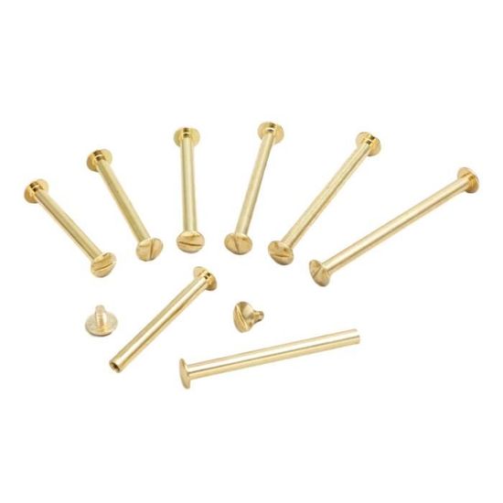 Lot De 100 Vis À Reliure De Qualité Supérieure De 50 Mm En Laiton - Vis ...