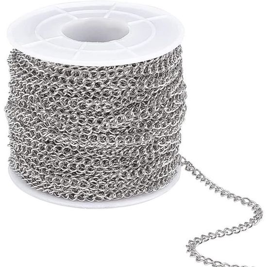 Pandahall 25M Chaînes En Acier Inoxydable Chaînes Gourmettes Torsadées ...