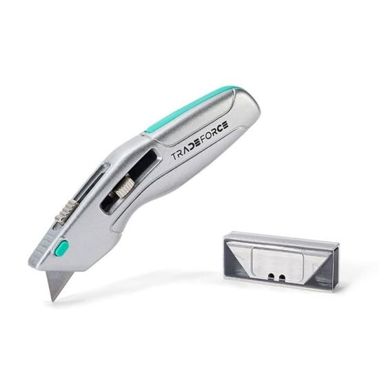 Cutter de sécurité à lame rétractable ou sortie fixe. Réservoir 3 lames ...