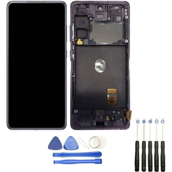 Ecran complet: Vitre + LCD sur châssis compatible avec Samsung Galaxy S20 FE 5G SM-G781B bleu+ ...
