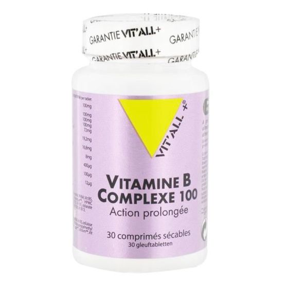 VIT'ALL+ VITAMINE B COMPLEXE 100 - 30 COMPRIMES - Cdiscount Santé ...