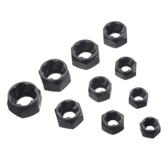 ECROU,10pcs short--Extracteur de boulons endommagés, dissolvant de vis ...