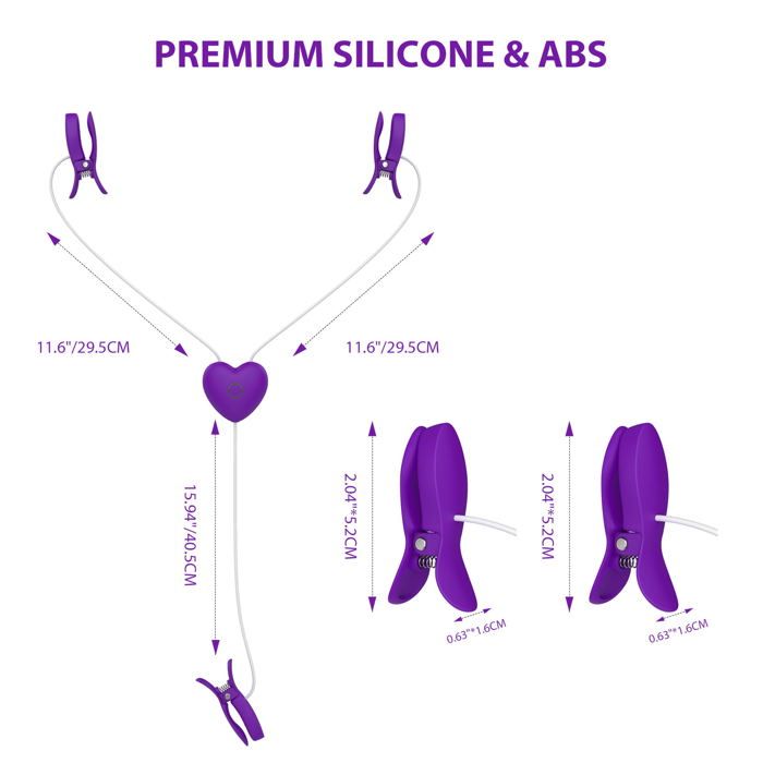 Nouvelles Pinces De Sein Sextoy Améliorées Flirtant Vibrant 10 Modes De