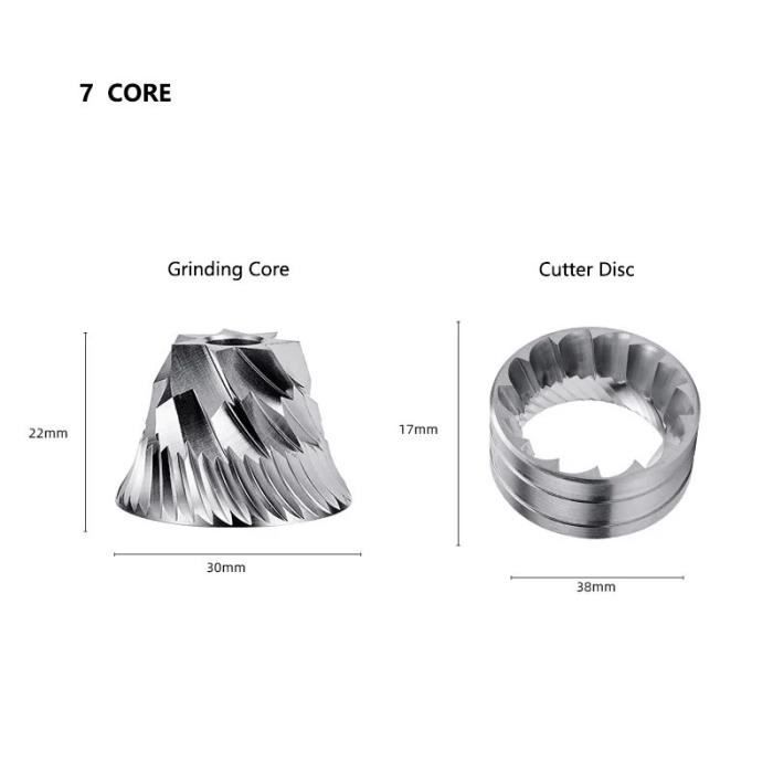 7 cœurs - FHEAL-Moulin à café manuel en acier inoxydable 420 sante ...