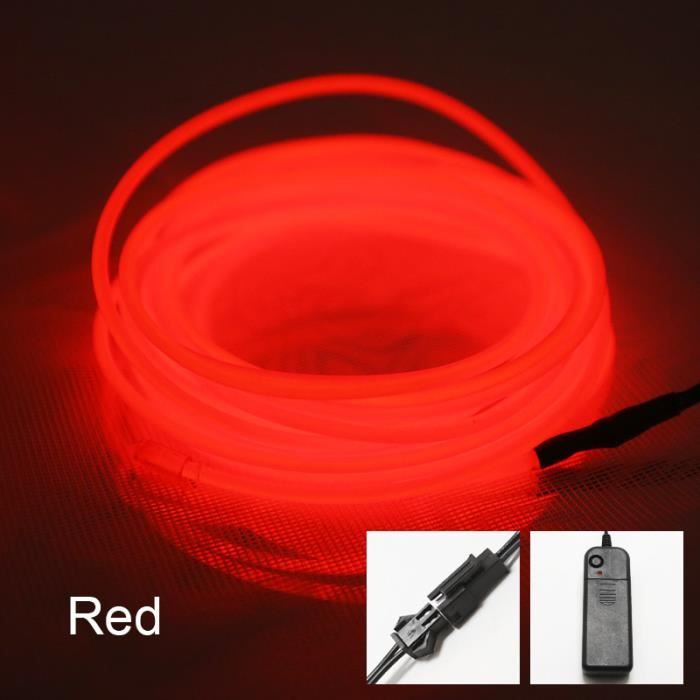 4m - Rouge - Fil néon Led sous la voiture, bande lumineuse Flexible ...