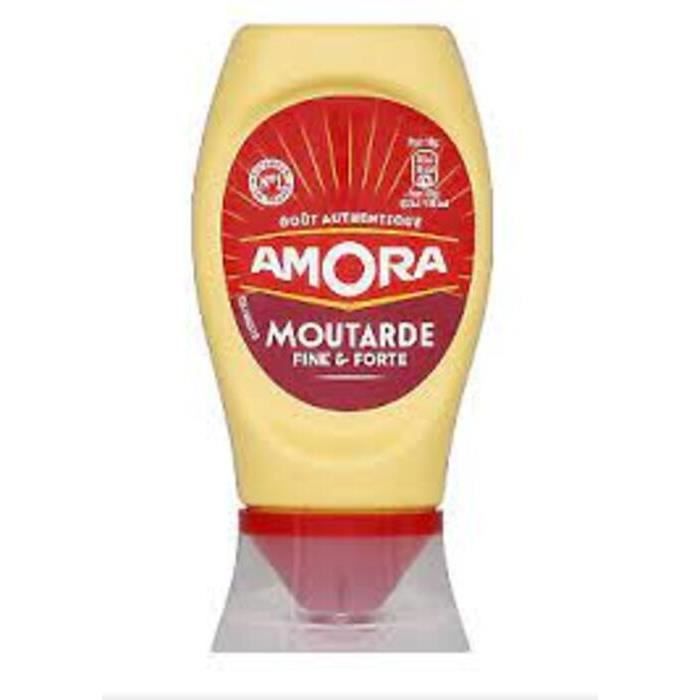 Amora - Moutarde fine et forte Le flacon de 265g - Lot de 4 - Cdiscount Au quotidien