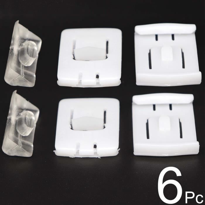 6 pièces - Clips de rail de fixation de siège, Guide de curseur pour VW ...