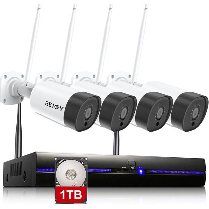 3MP Kit Camera Surveillance WiFi Audio Bidirectionnel, Système CCTV Vidéo Sécurité 8CH NVR ...