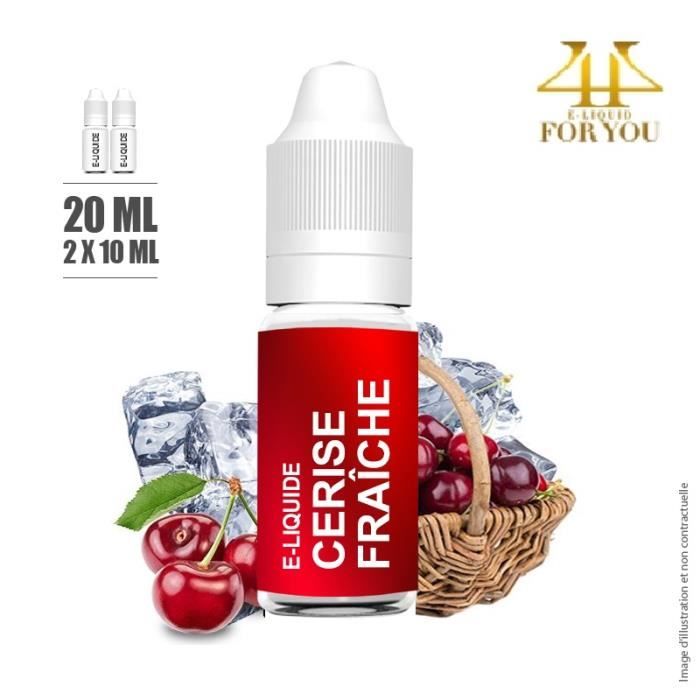 E-liquide pas cher - 20 ML saveur CERISE FRAICHE avec 6MG de nicotine ...