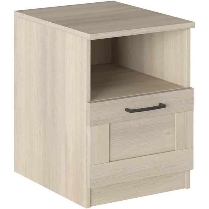 MIK Traditional Table de Chevet avec Compartiment à Jour et tiroir à ...