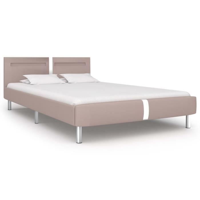 Grand MAISON &924293 Lit adulte avec LED Scandinave Cadre de lit - Lit ...