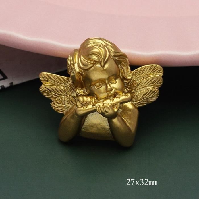Statue deco,Mini cupidon Angel DIY,Cabochon en résine pour boucles d ...